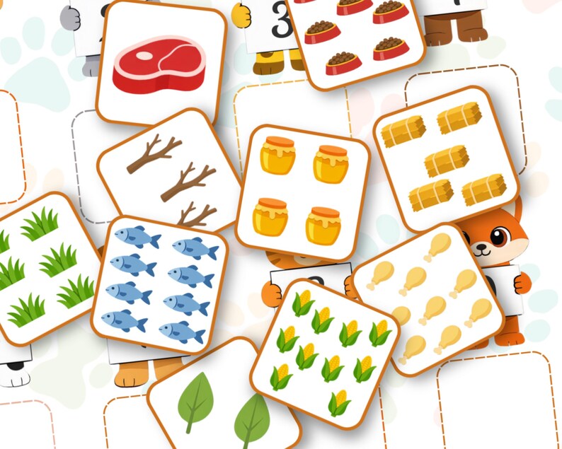 Counting Activity 1 10, Animal Number Matching Game, Preschool Learning ...