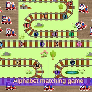 Trains Alphabet Matching Activity ABC Busy Book Pages Toddler Learning ...