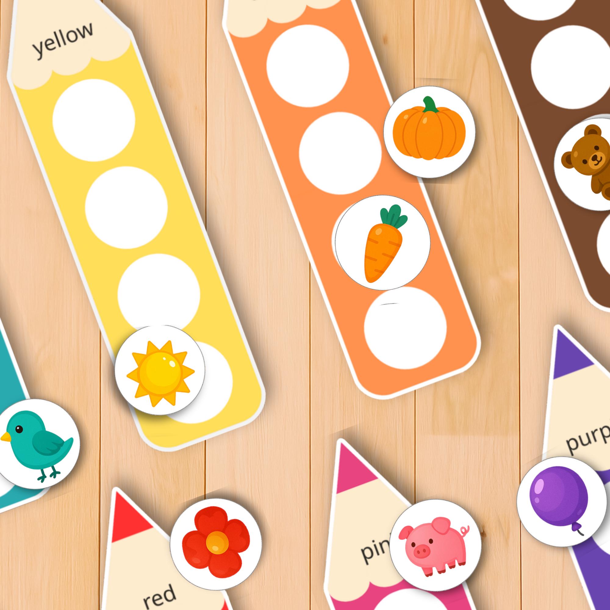 Color Sorting Activity With Pencil Templates. Preschool Cirruculum ...