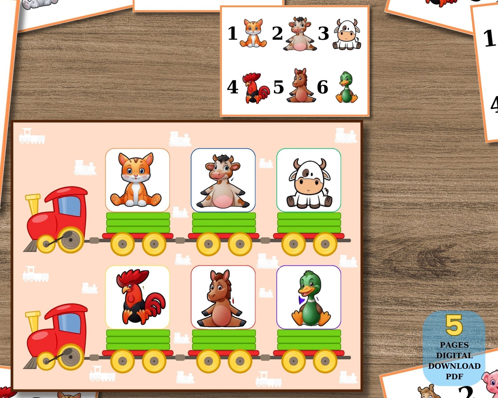 Animal Pattern Activity, Printable Animal Matching Game, Learning ...
