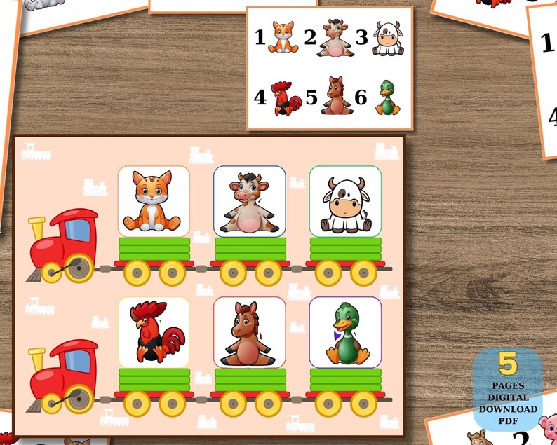 Animal Pattern Activity, Printable Animal Matching Game, Learning ...