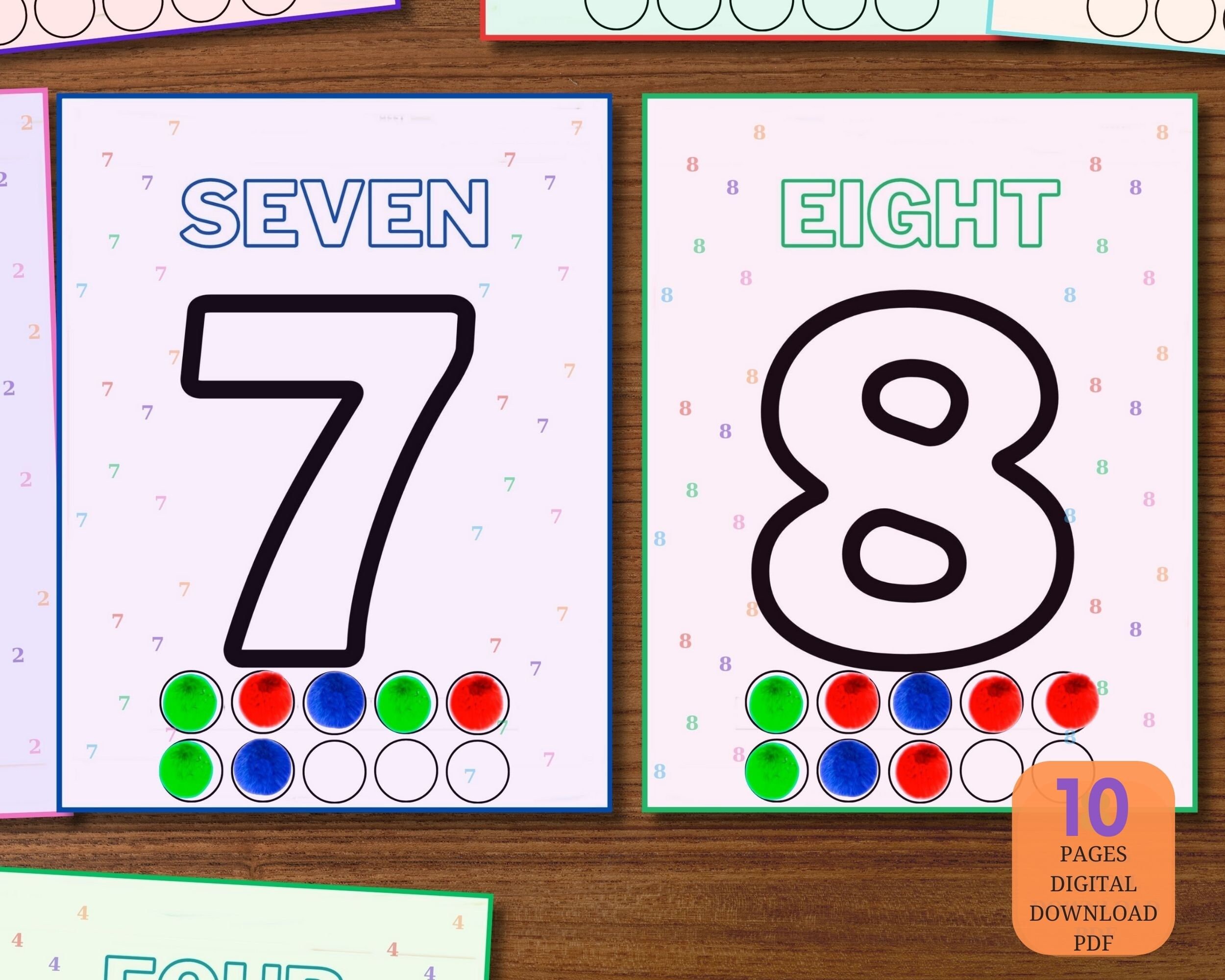 Colouring Numbers Printable, Learn Numbers, Count the Numbers, Numbers ...