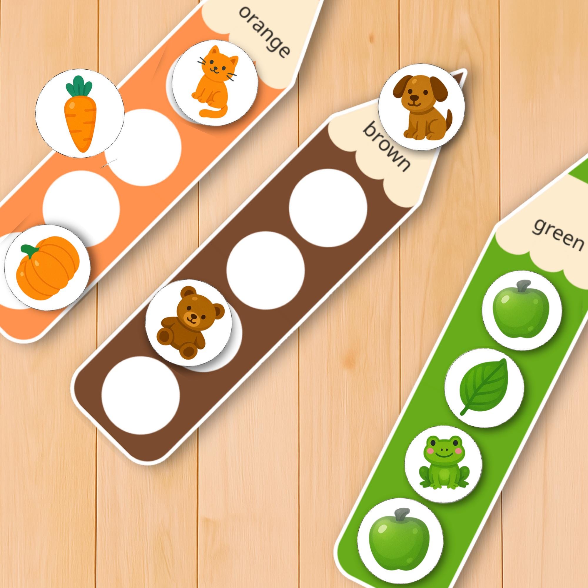Color Sorting Activity With Pencil Templates. Preschool Cirruculum ...