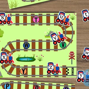 Trains Alphabet Matching Activity ABC Busy Book Pages Toddler Learning ...