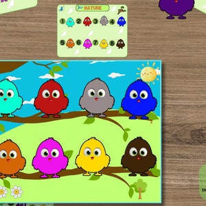 Bird Pattern Activity for Toddlers, Colors Matching and Fine Motor ...
