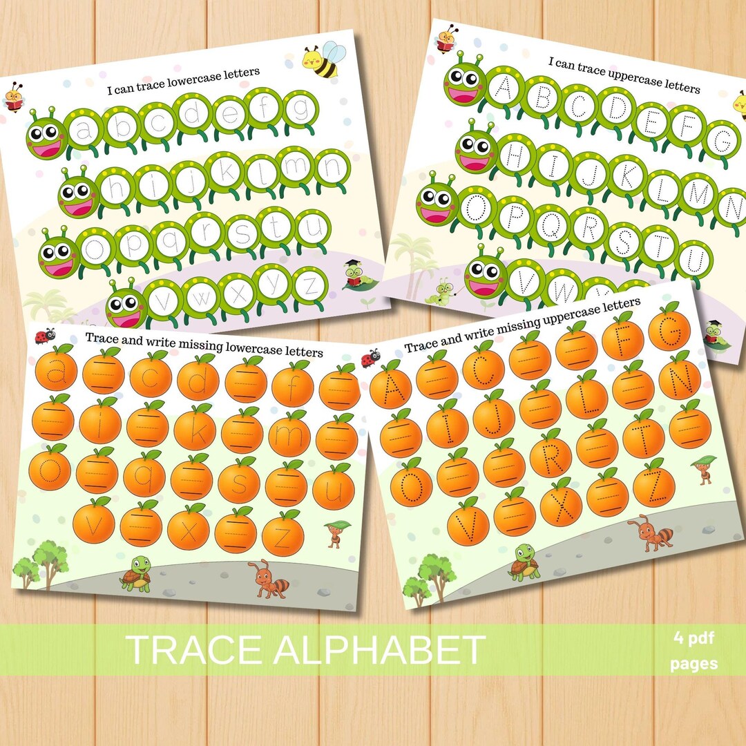ABC Tracing, Alphabet Worksheets, Letter Handwriting Practice for ...