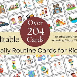 Daily Routine Cards Editable Routine Chart for Toddlers Daily Rhythm ...