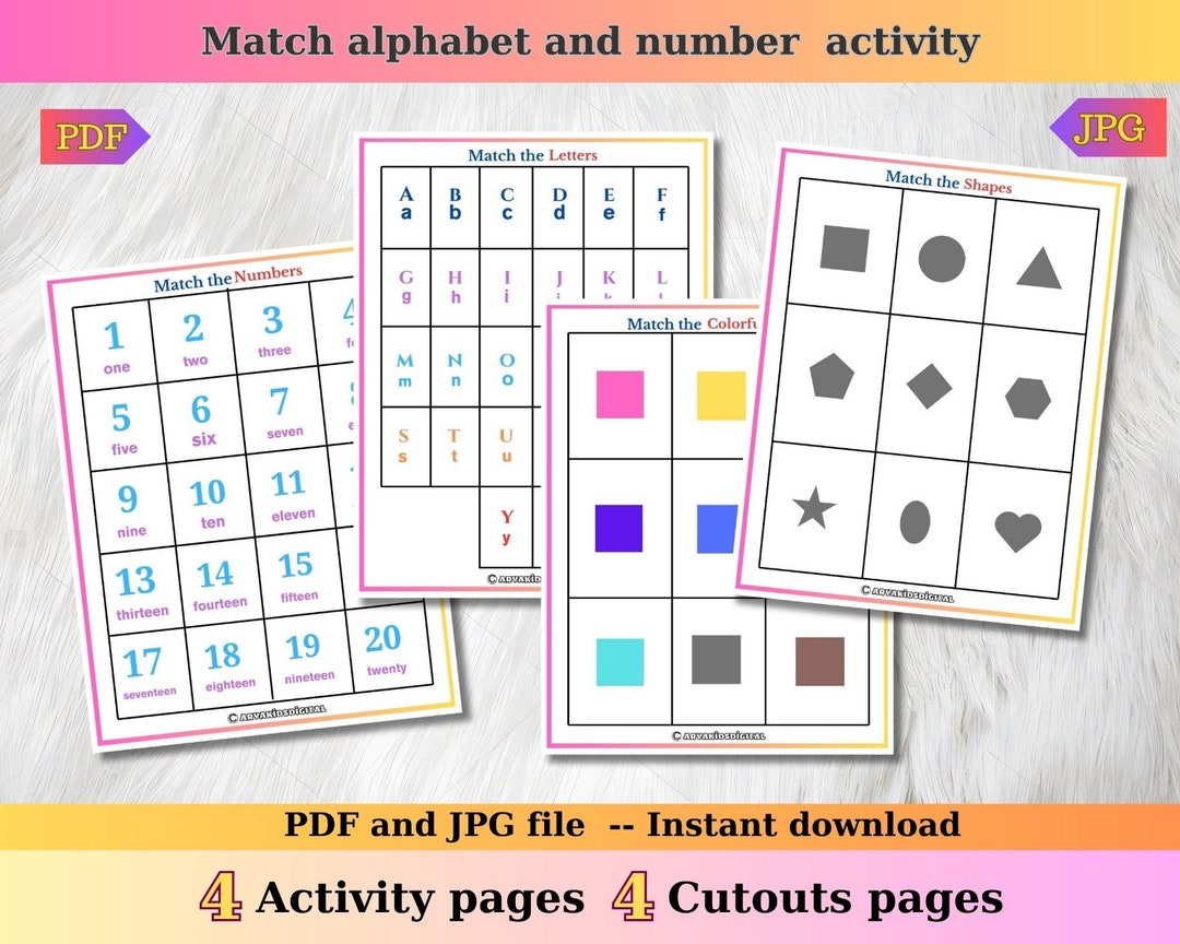 Learning With Cute Monkeys Fun Book Pack, Printable, Shapes, Color ...