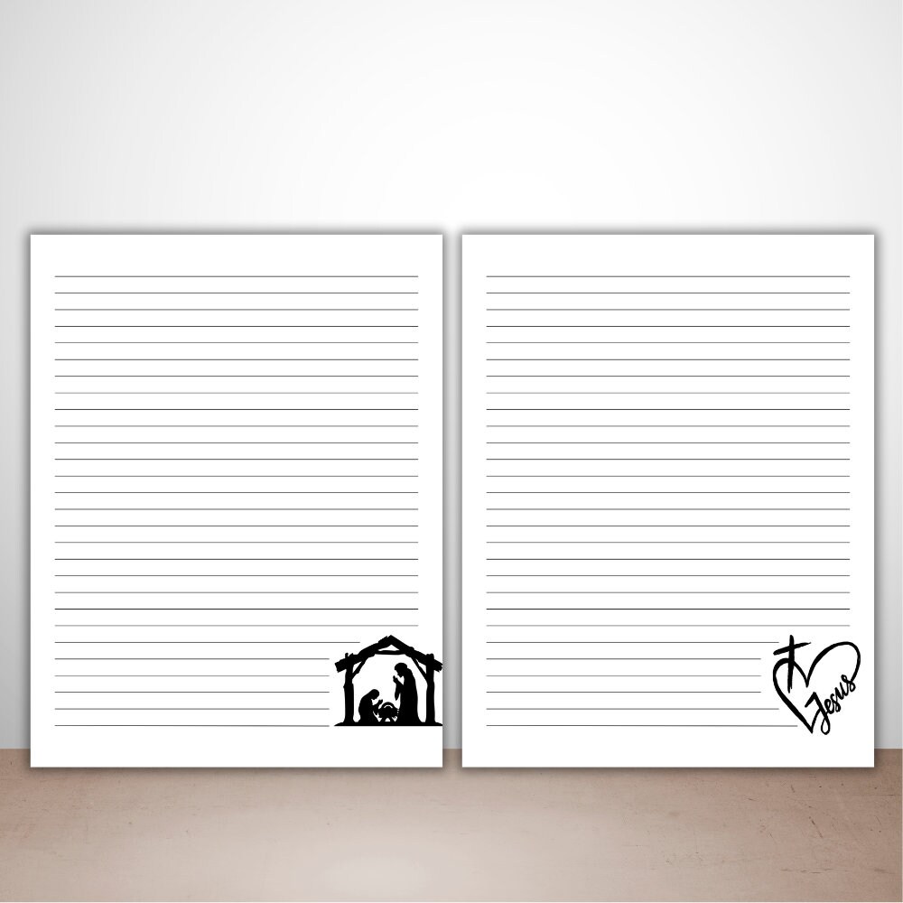 Printable Baby Jesus Writing Paper Set,christian Prayer Journal Sheet ...