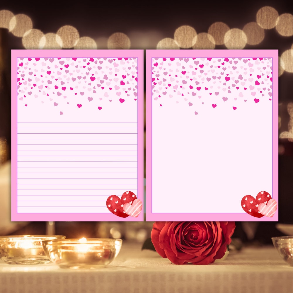 Printable Valentine's Day I Love You Writing Paper, Love Letter, Sweet ...