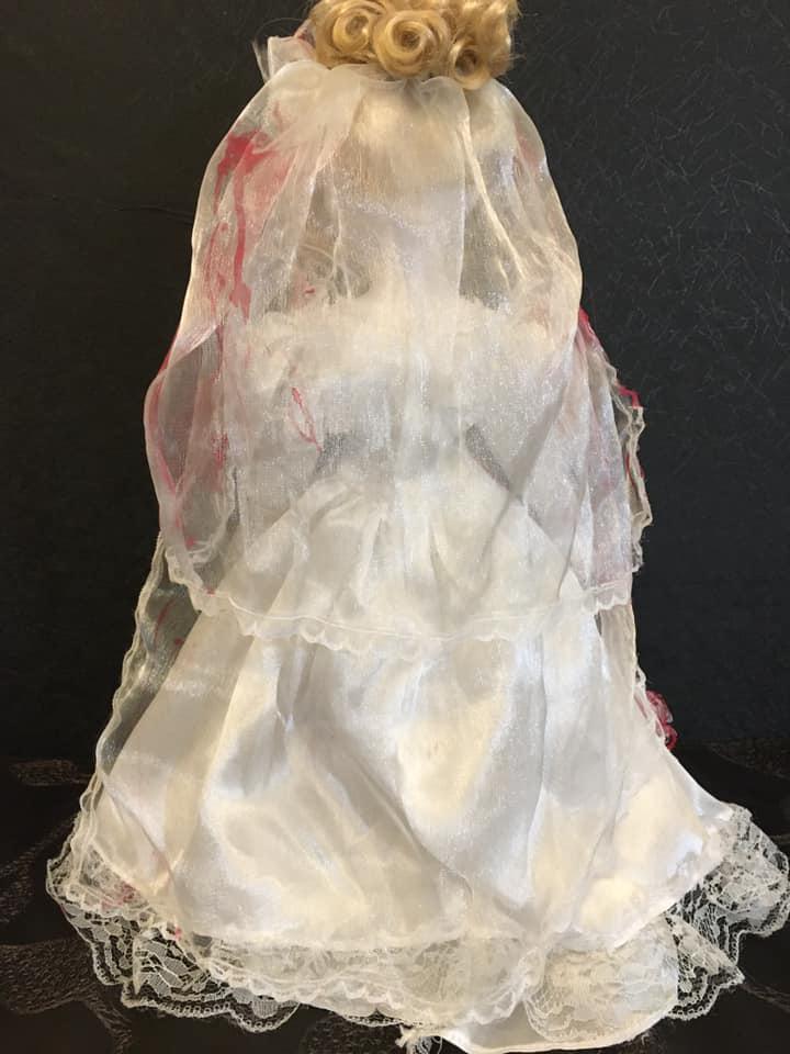 OOAK CUSTOM Spooky Creepy Cute Horror Porcelain Doll the Bloody Bride ...