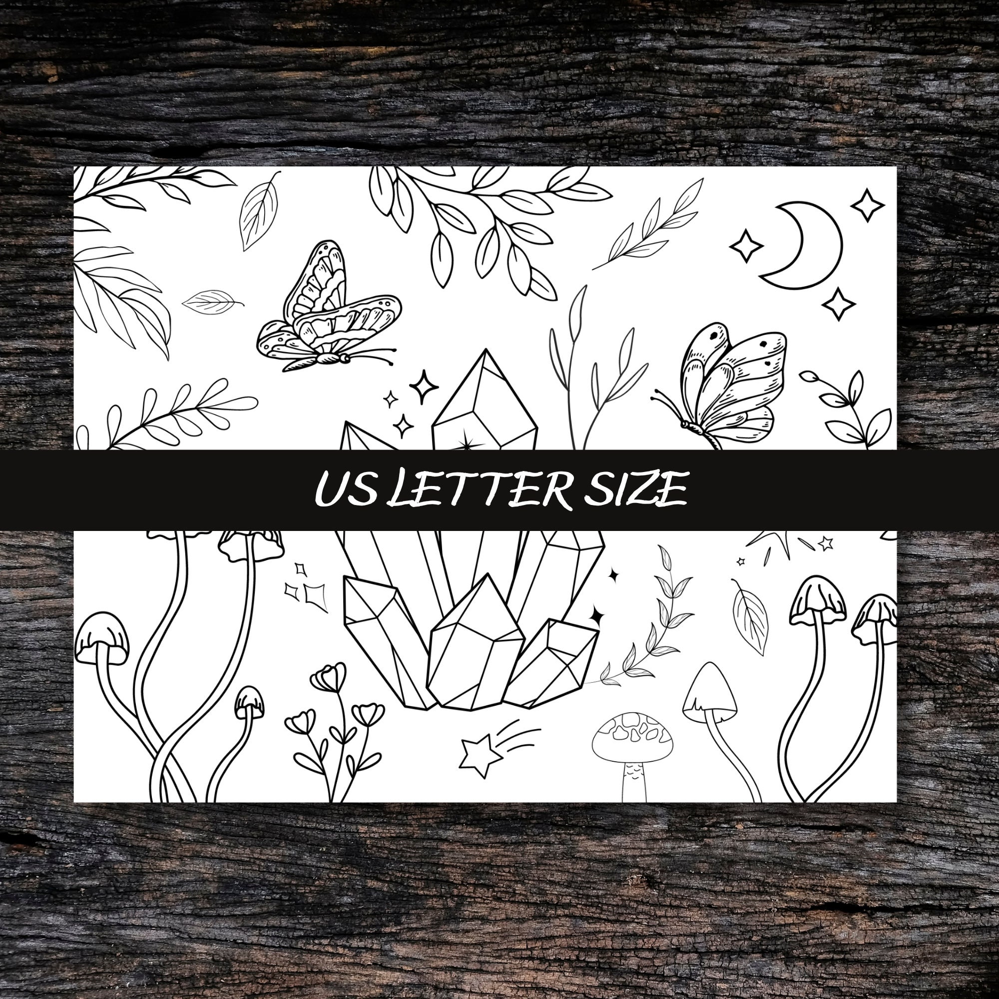 Witchy Coloring Page, Magic Coloring, Crystal Wiccan Coloring- US ...