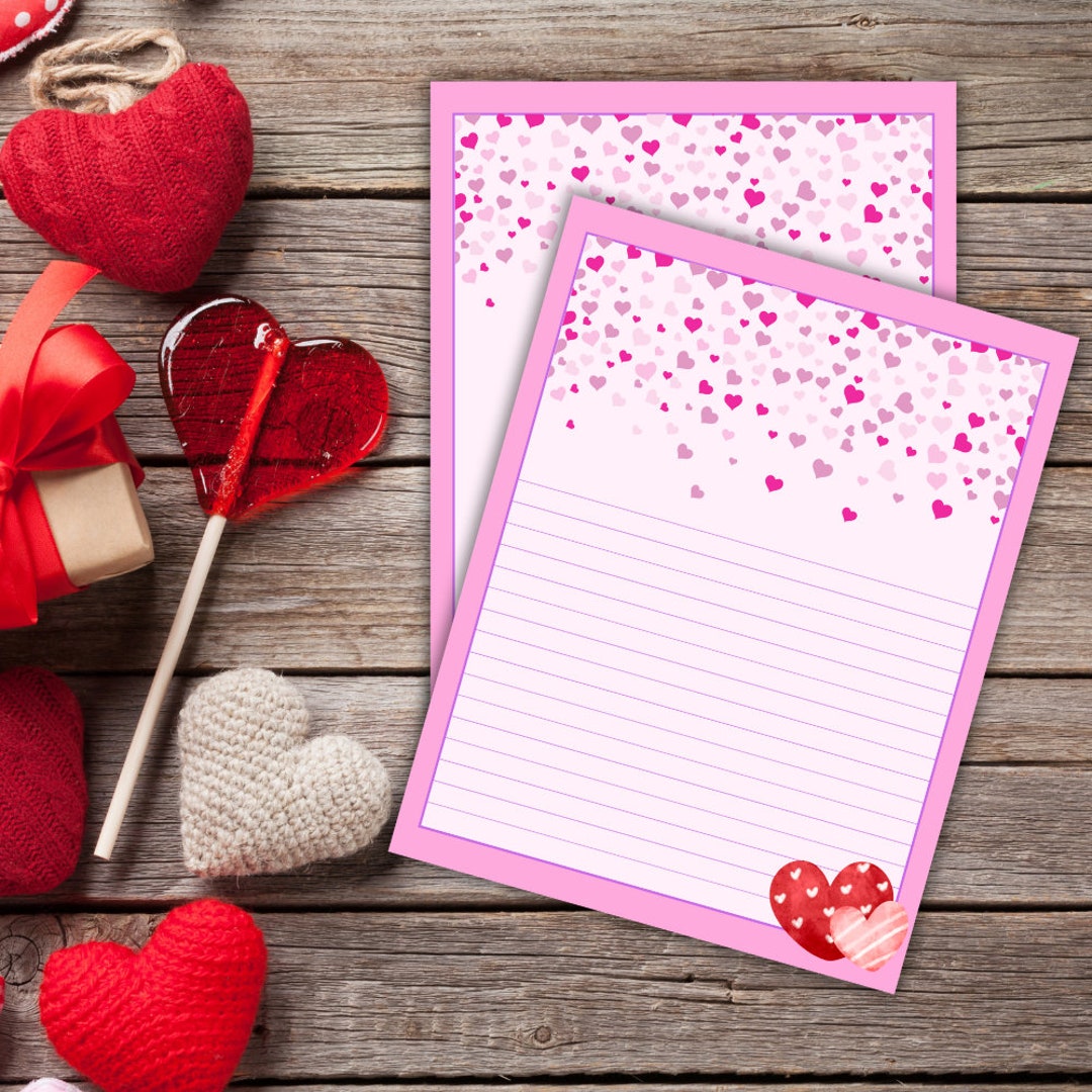 Printable Valentine's Day I Love You Writing Paper, Love Letter, Sweet ...