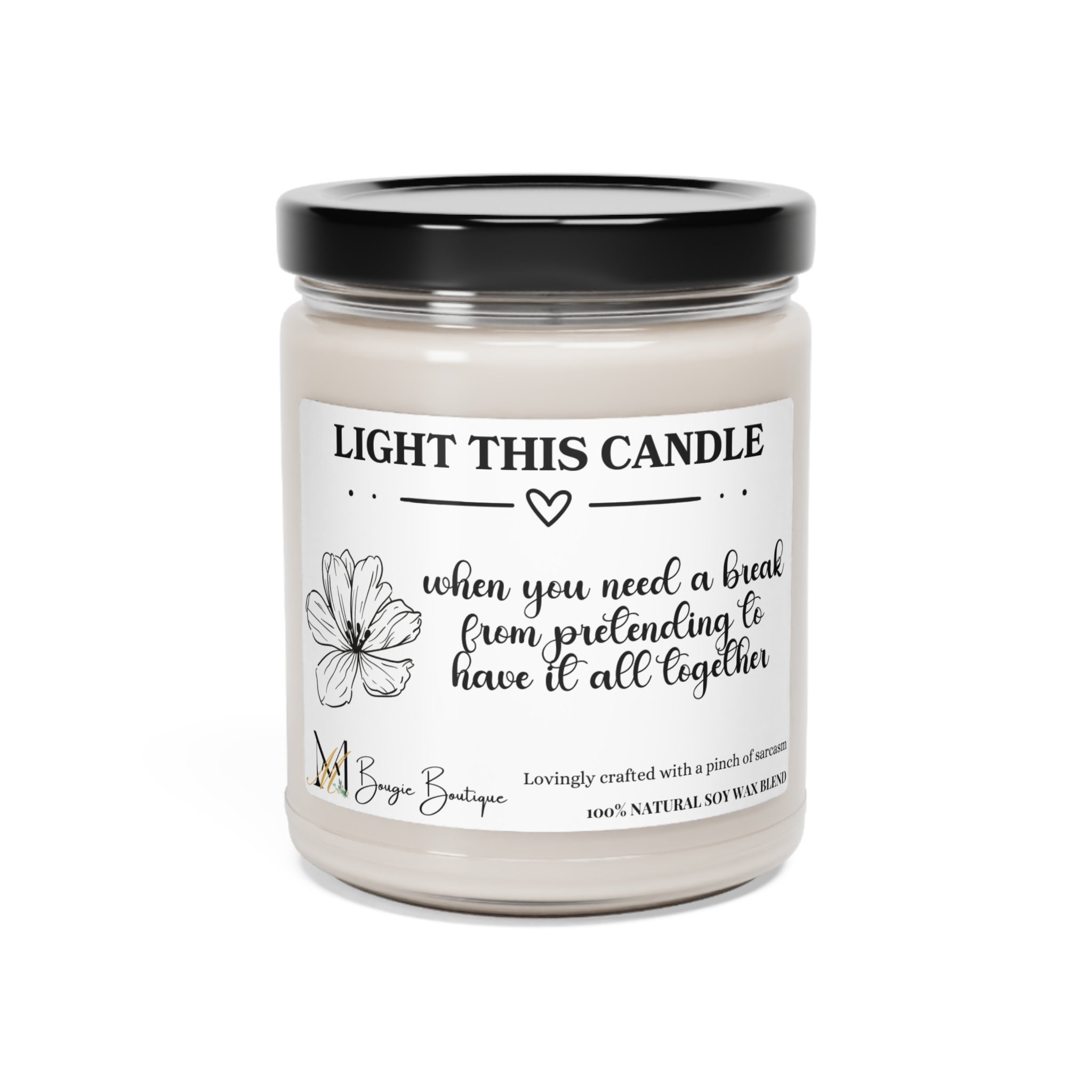 Funny Soy Candle 9oz Sarcastic Message Jar Candle Perfect Gift for Home ...