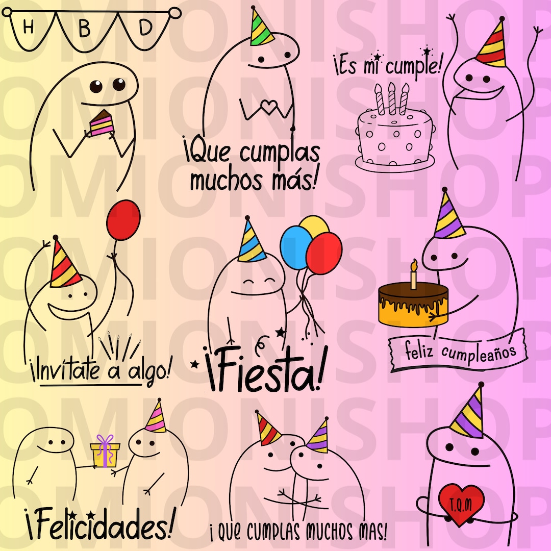 Flork Happy Birthday, Gift, Birthday, 9 Templates, SVG, PNG, Flork ...