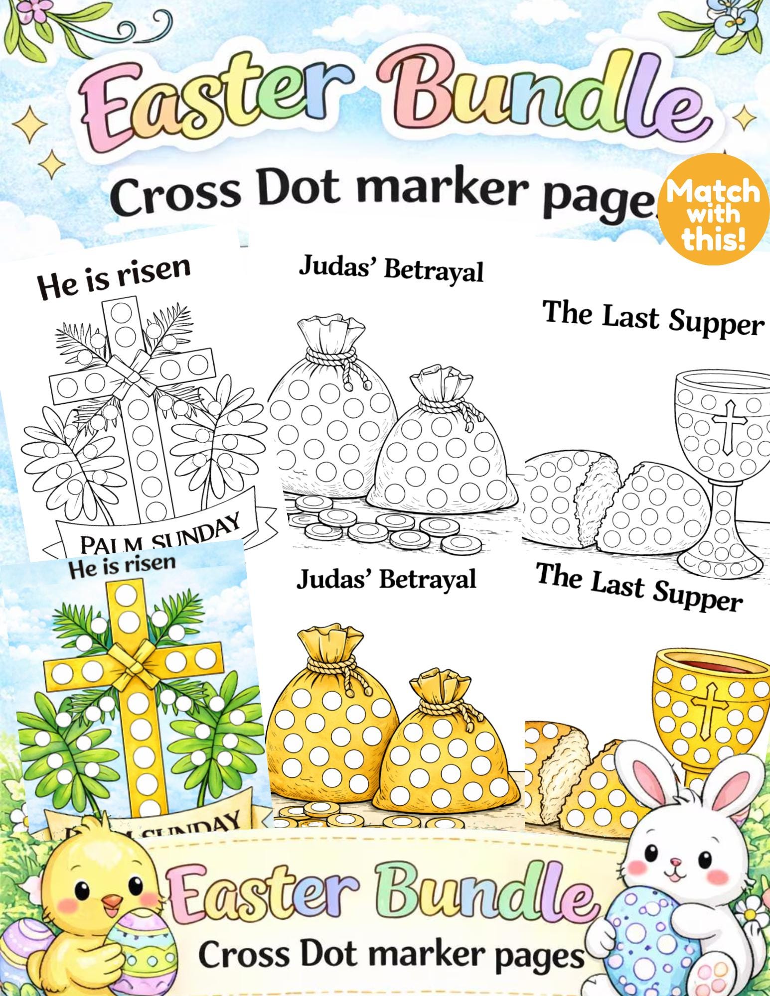 Jesus Heals the Paralyzed Man Dot Printable| Bible Miracle Activity for ...