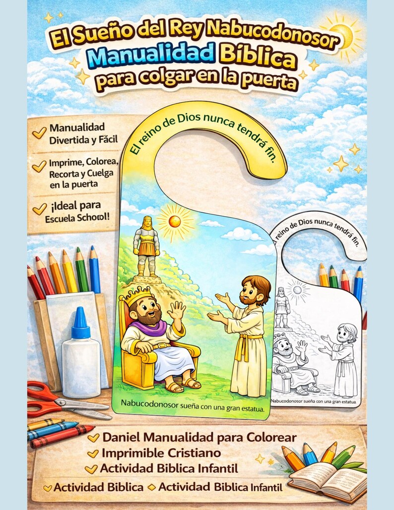 Nebuchadnezzar's Dream Kids Bible Craft (spanish Version Included ...