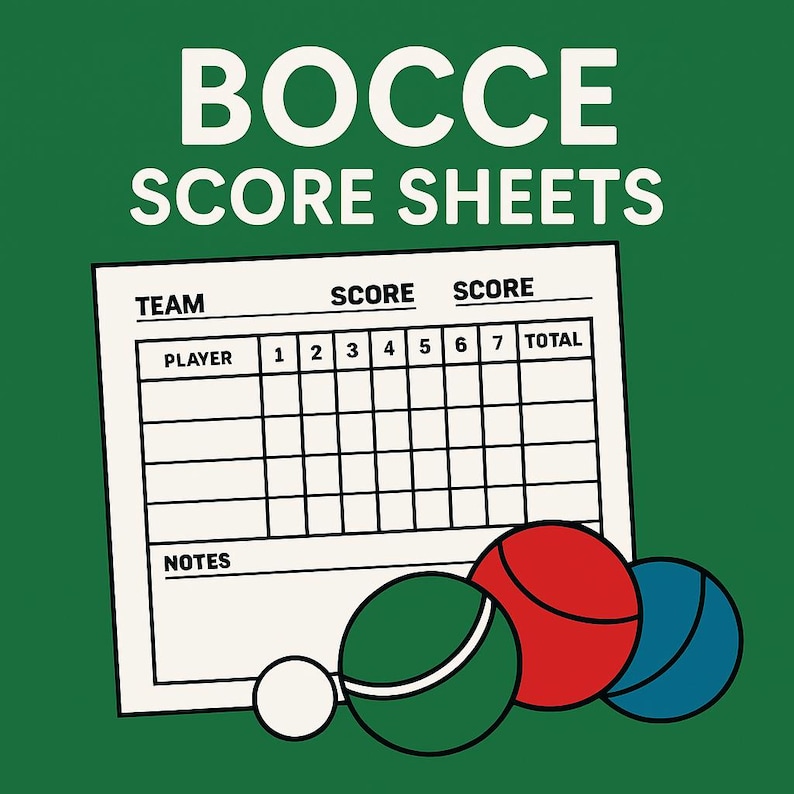 Bocce Score Sheets - Etsy