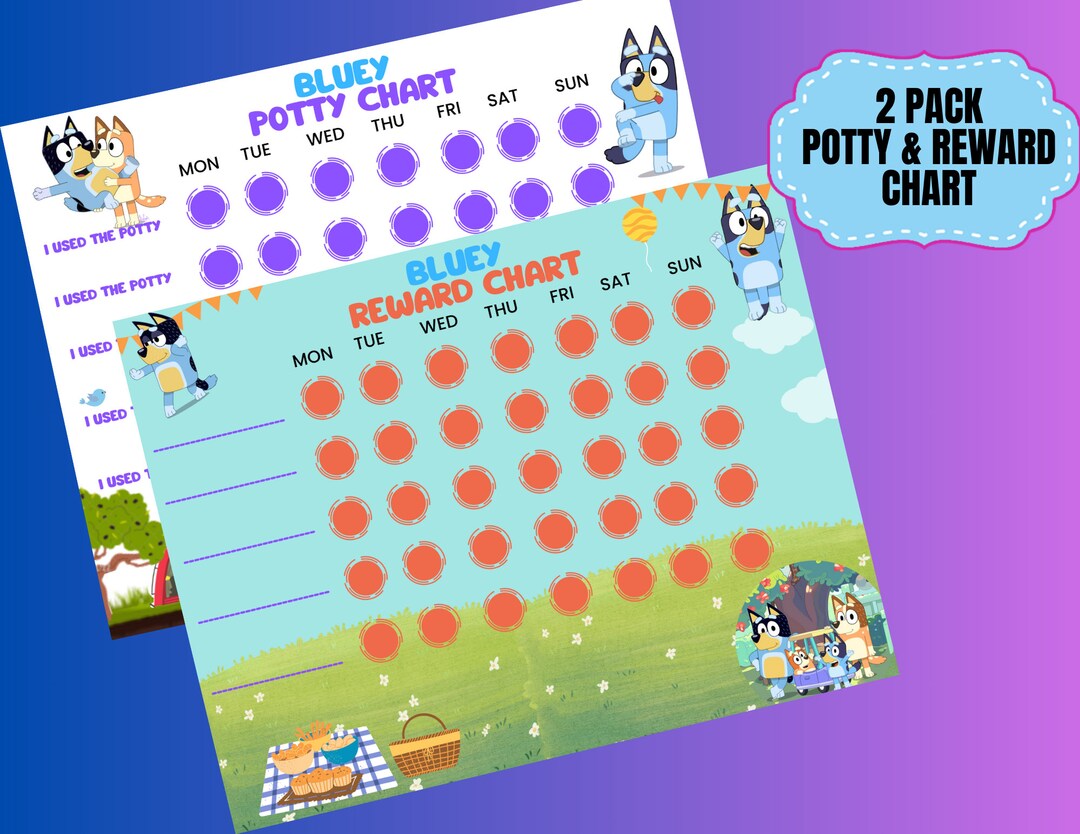 Bluey Potty Chart Bluey Reward Chart Toilet Training Potty Training ...
