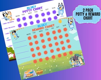Bluey Potty Chart Bluey Reward Chart Toilet Training Potty Training ...