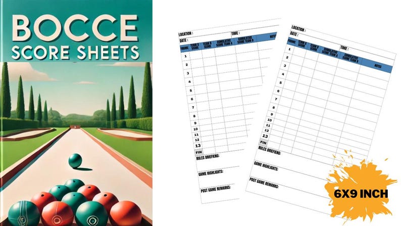 Bocce Score Sheets - Etsy