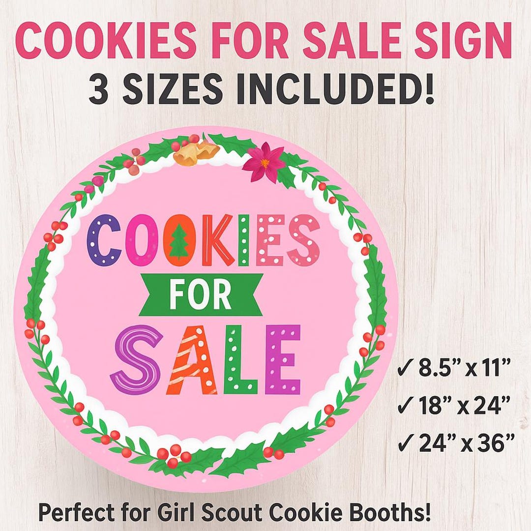 Girl Scout Cookie Booth Sign Printable: Stop Sign Poster - Etsy