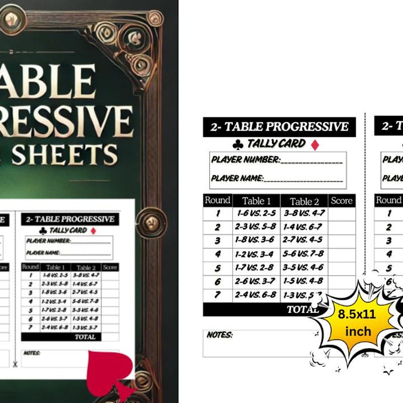 Bridge Tally Cards - Etsy