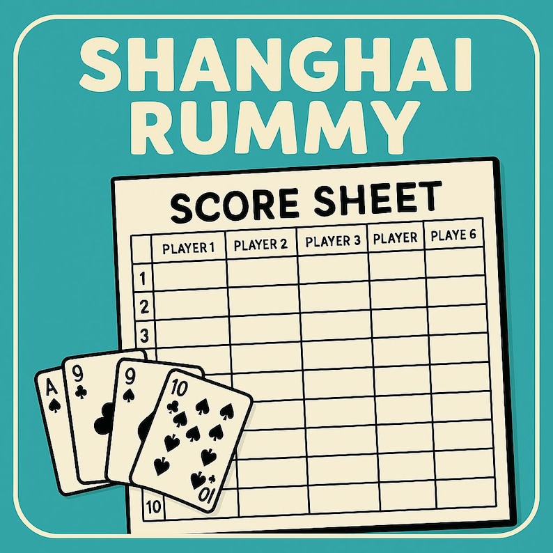 Shanghai Rummy Score Sheets - Etsy