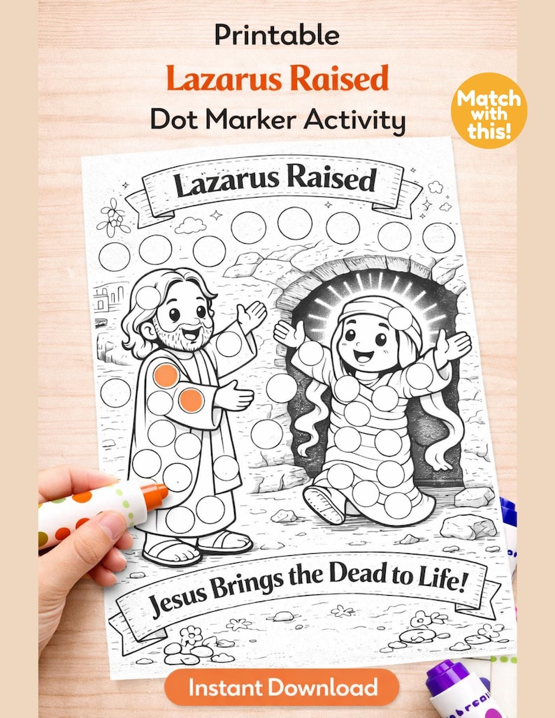 Abraham and Isaac Dot Printable (spanish Version Included)| God ...