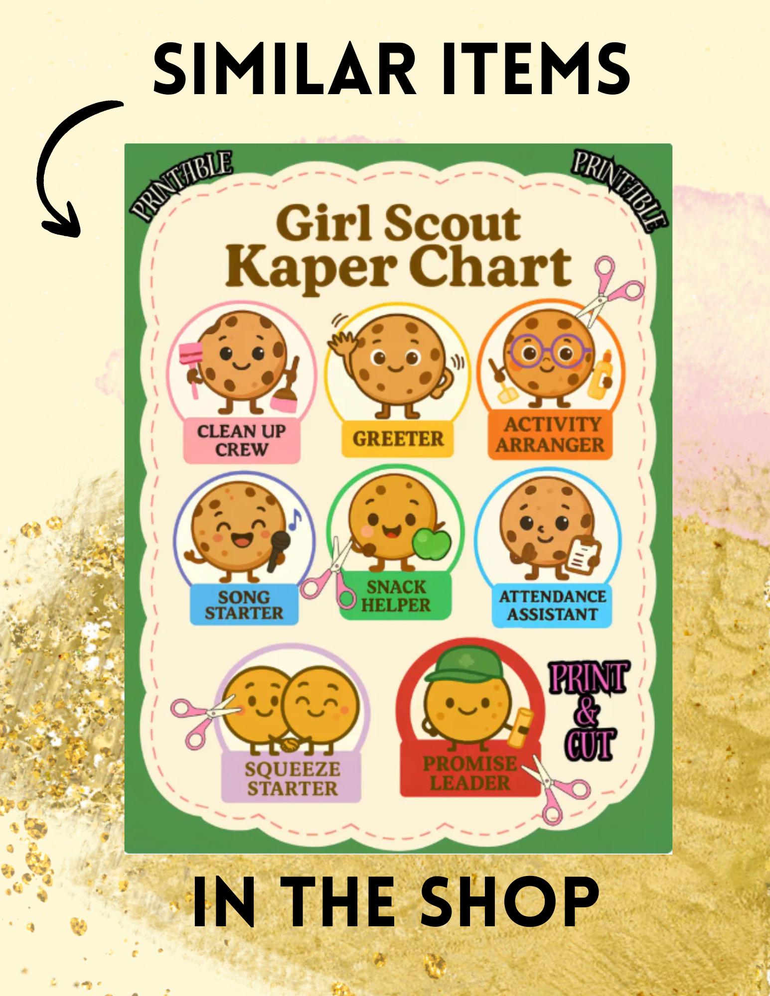 Girl Scouts Snack Sign-up Sheet – Printable PDF (instant Download) - Etsy
