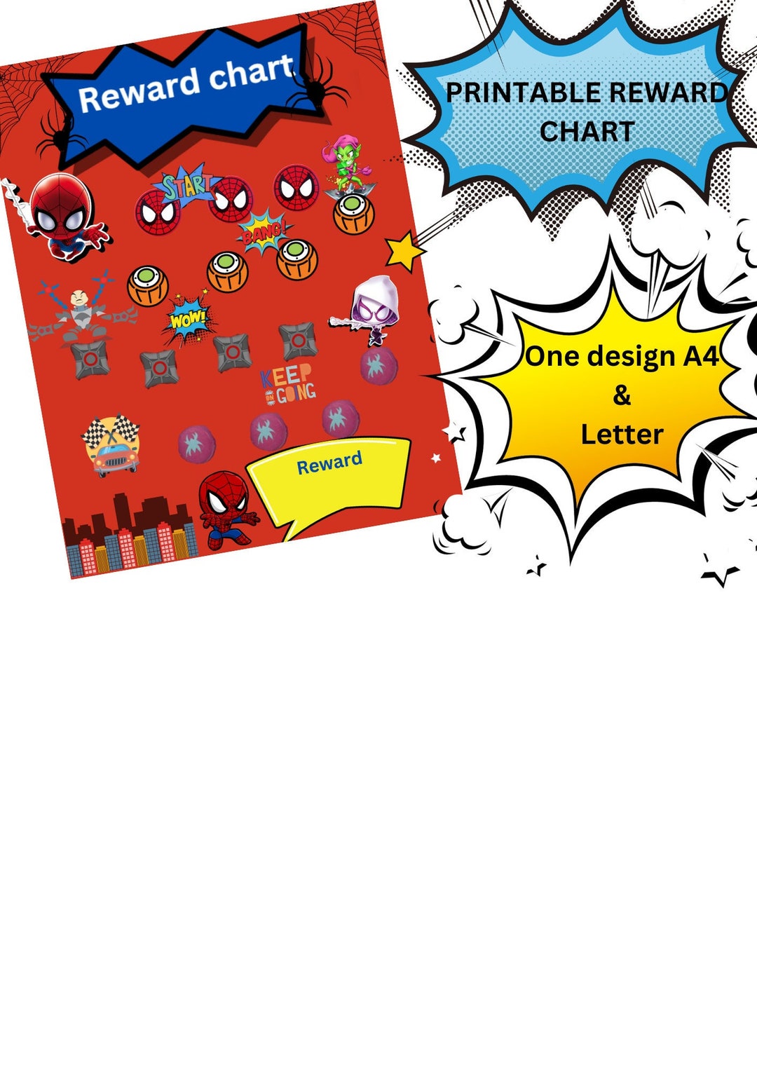 Spidey Reward Chart Printable Spiderman Behavior Chart Daily Chore ...