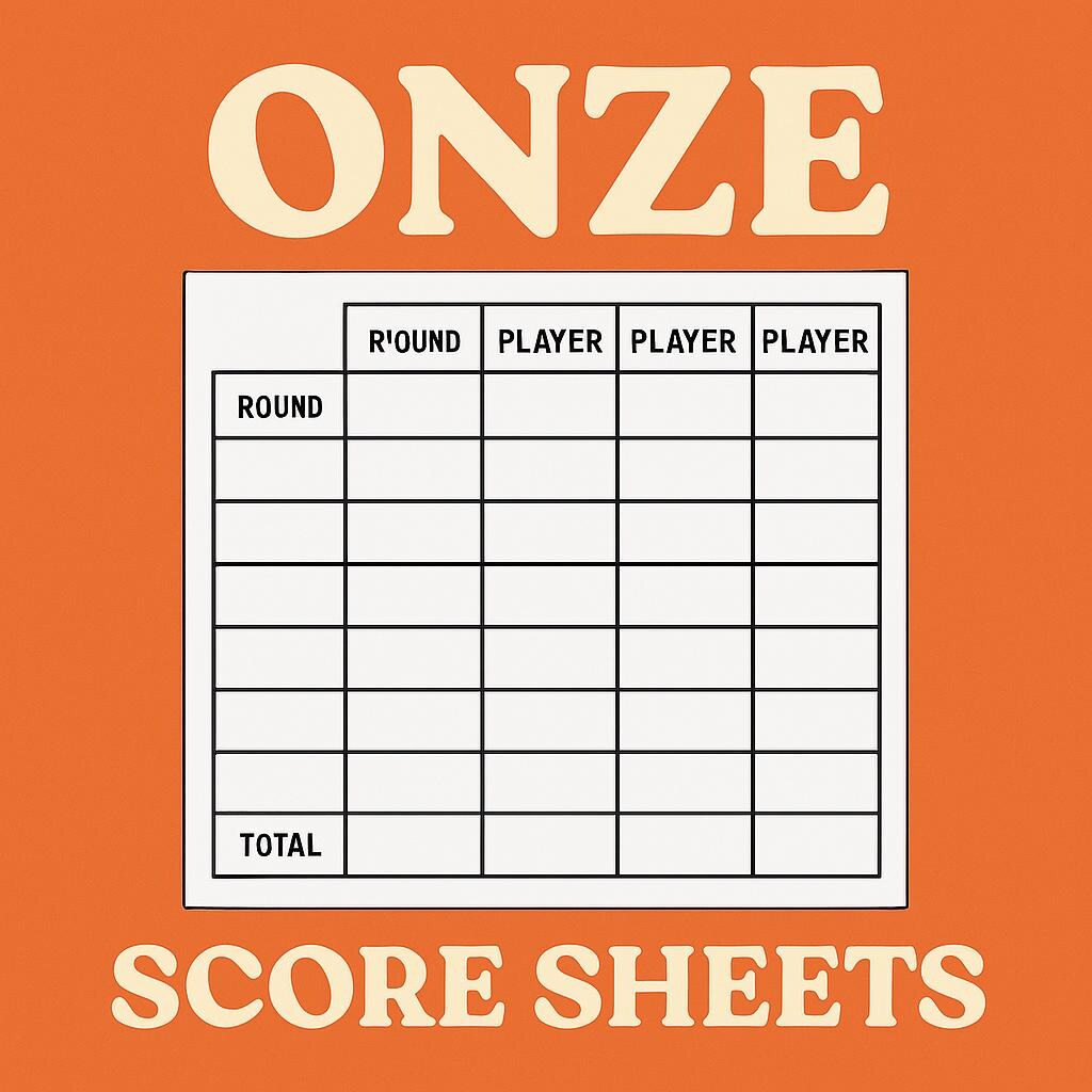 Onze Scoring Sheet - Bundle : 2 per Page and One per Page - Etsy