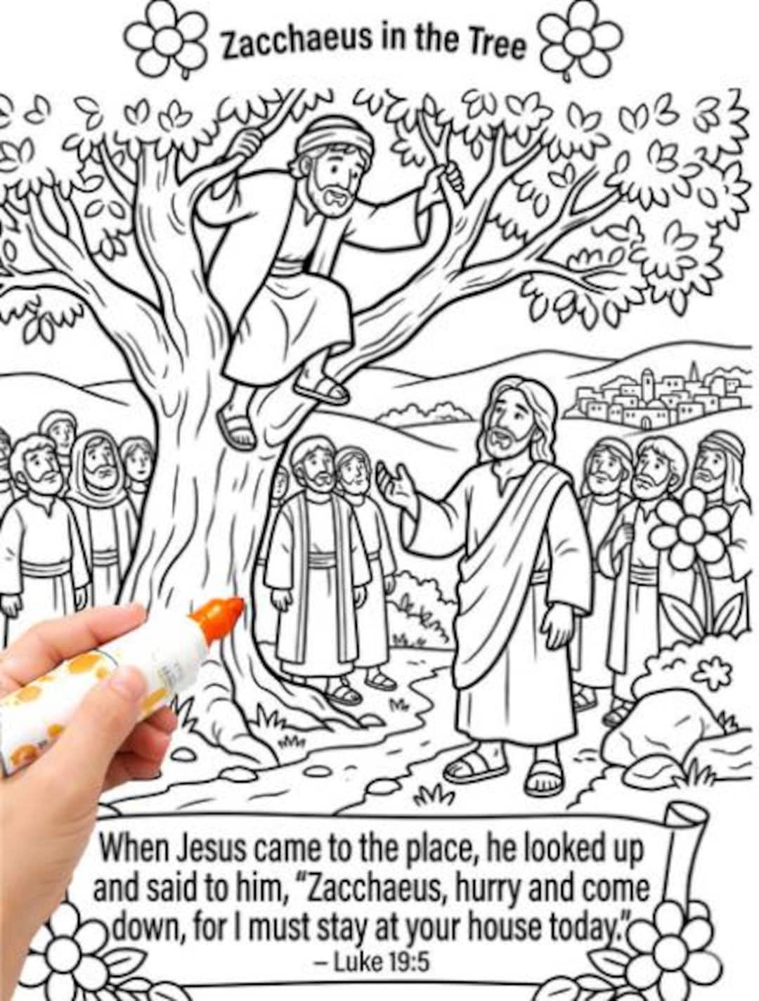 Zacchaeus in the Tree Printable | Jesus Sees You Bible Craft (digital ...