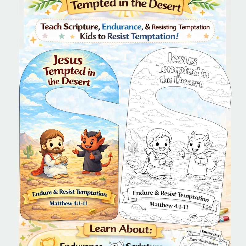 Jesus is Tempted Crafts - Etsy