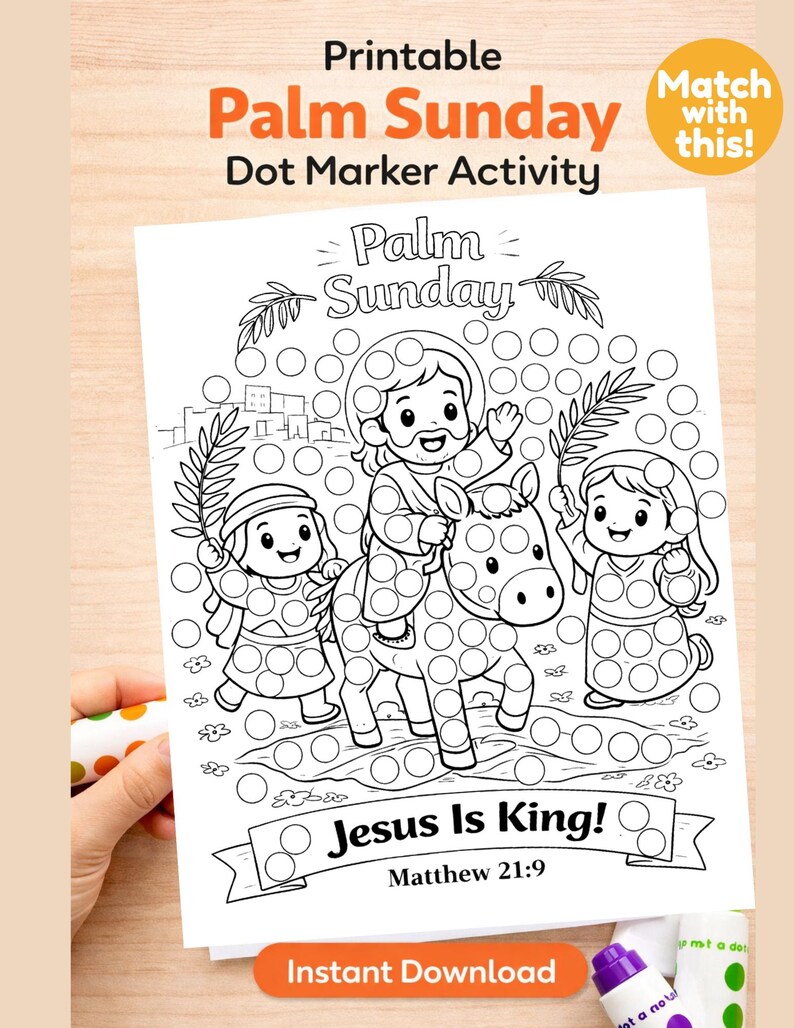 Jesus Heals Blind Man Dot Marker Activity | John 9:25 Bible Craft ...