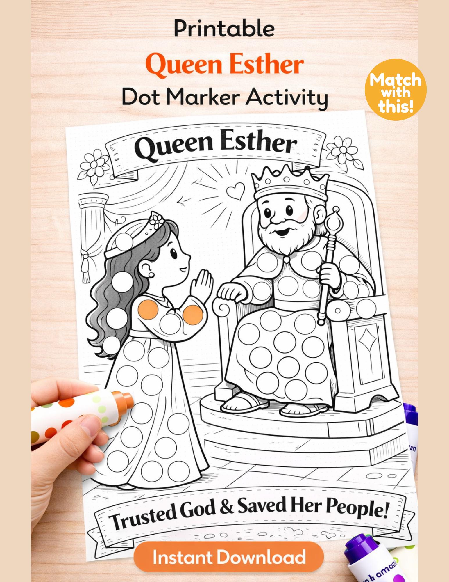 Adam and Eve Dot Marker Printable | Garden of Eden Bible Craft (digital ...