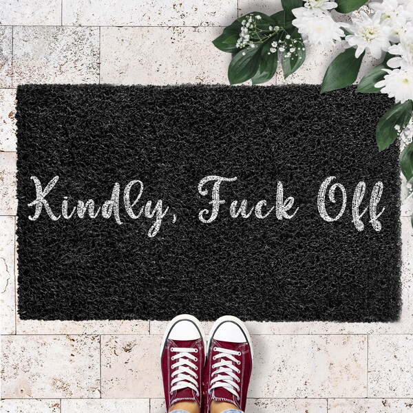 Rude Door Mat - Etsy