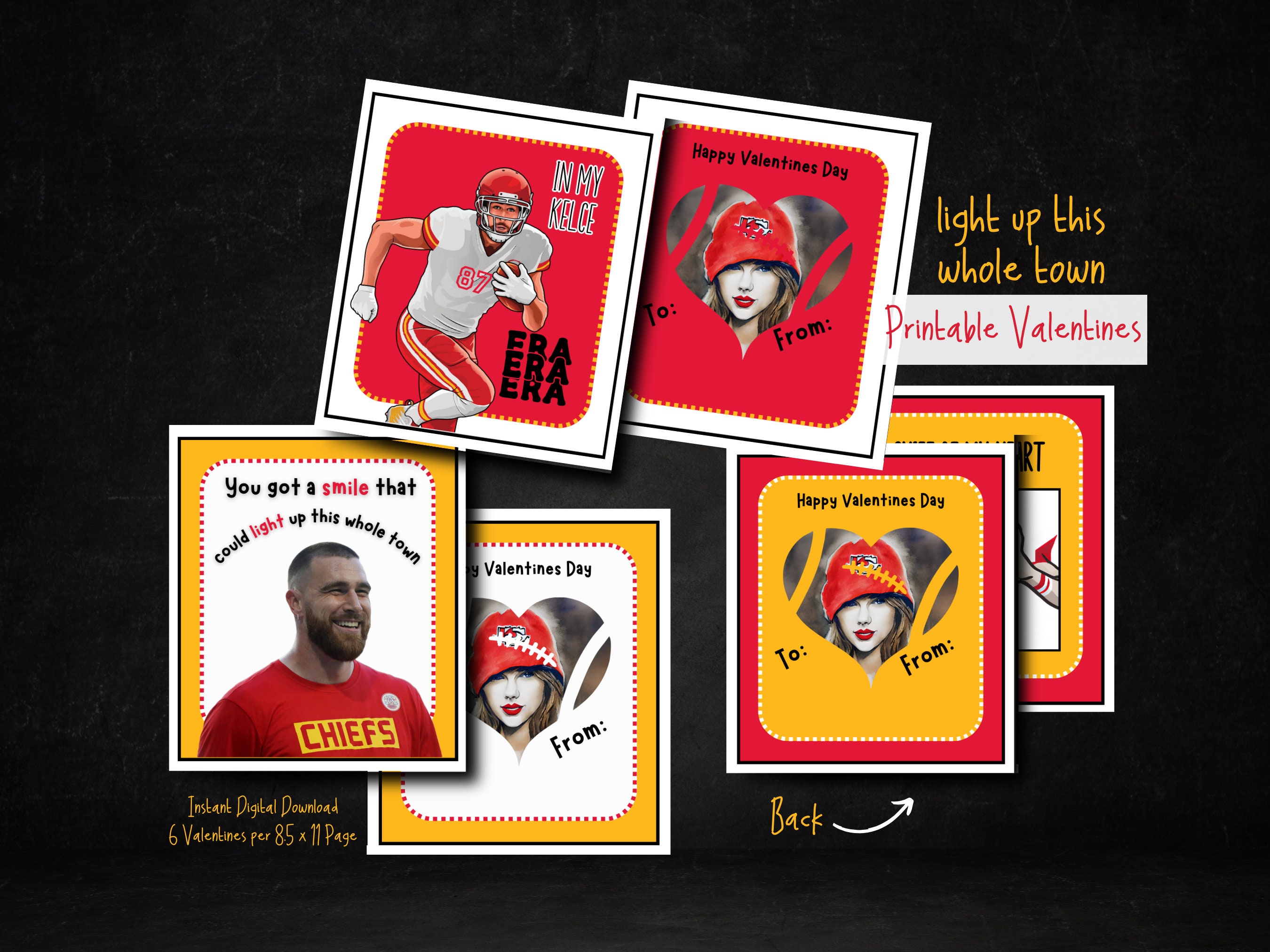 Taylor Swift Travis Kelce Valentines, Taylor and Travis Valentine Cards ...