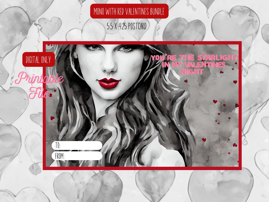 Taylor Swift Digital Valentines Day Card Printable File starlight in My ...