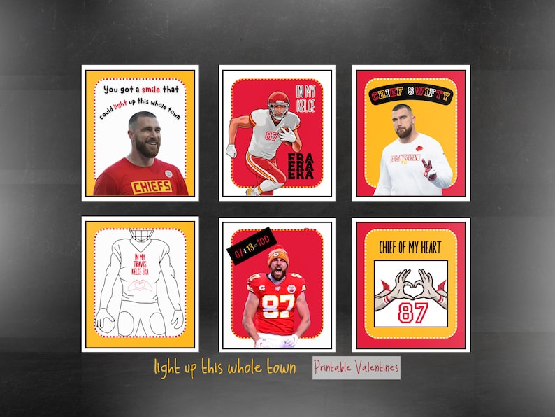 Taylor Swift Travis Kelce Valentines, Taylor and Travis Valentine Cards ...