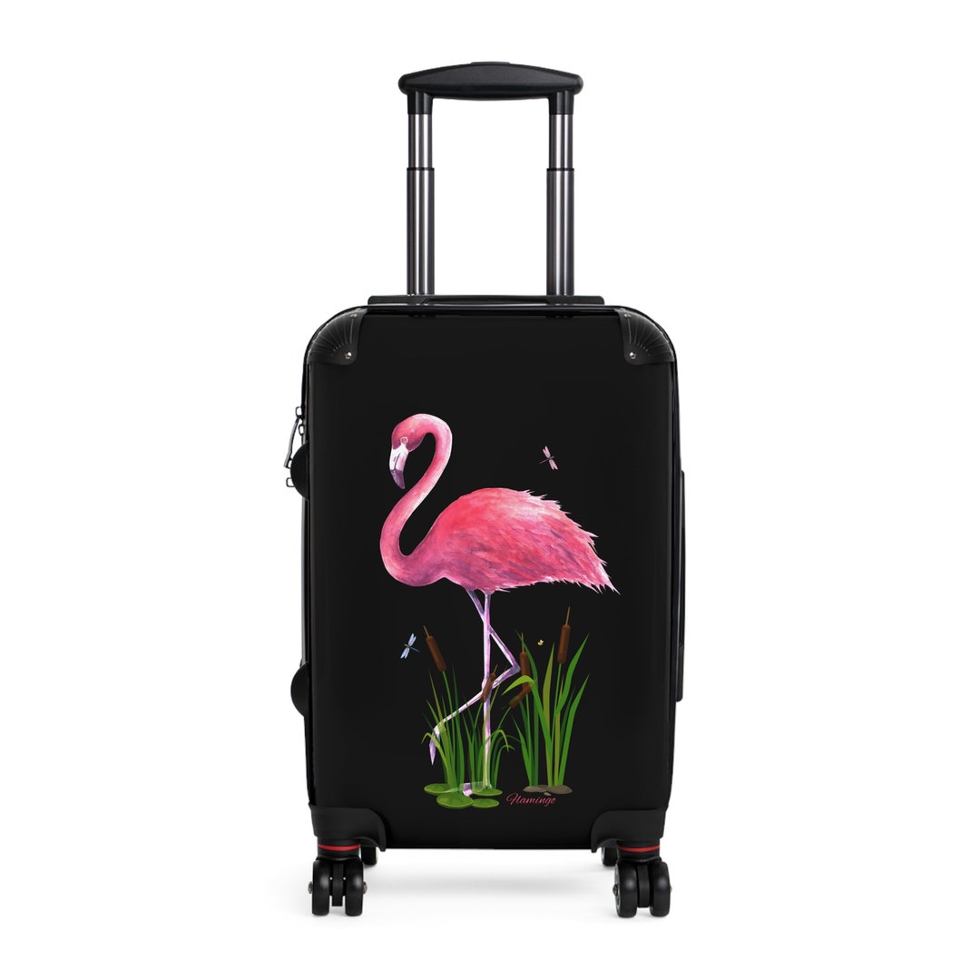 Pink Flamingo Suitcases No More Confusion Unique Fun Pink Flamingo ...