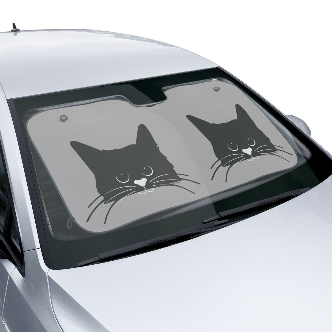 Black Cat Car Sun Shades, Cute Black Cats Sun Shade for Cat Lovers - Etsy