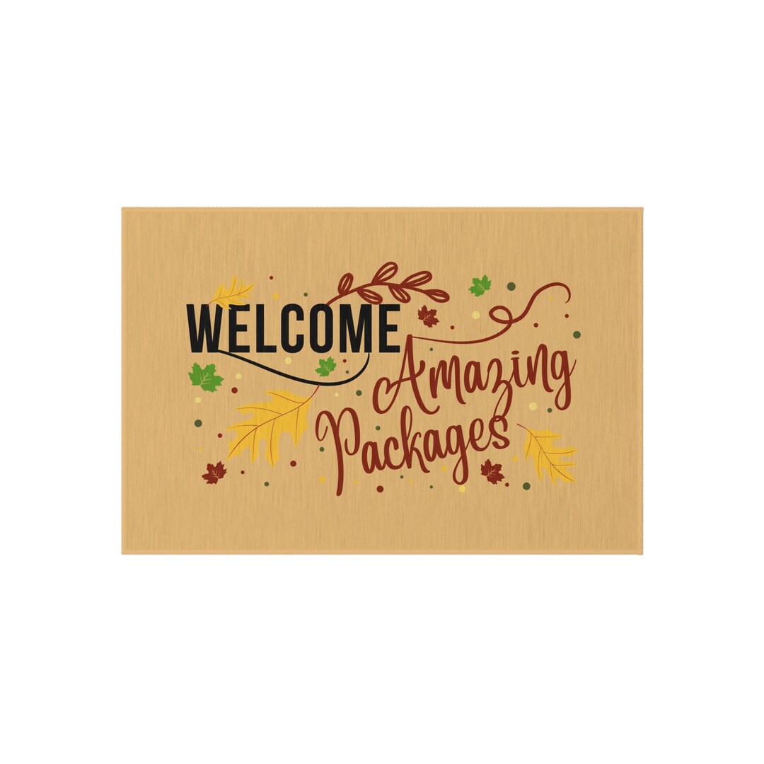 Welcome Amazing Packages Front Door Mat, Fall Door Mat, Welcome Those ...