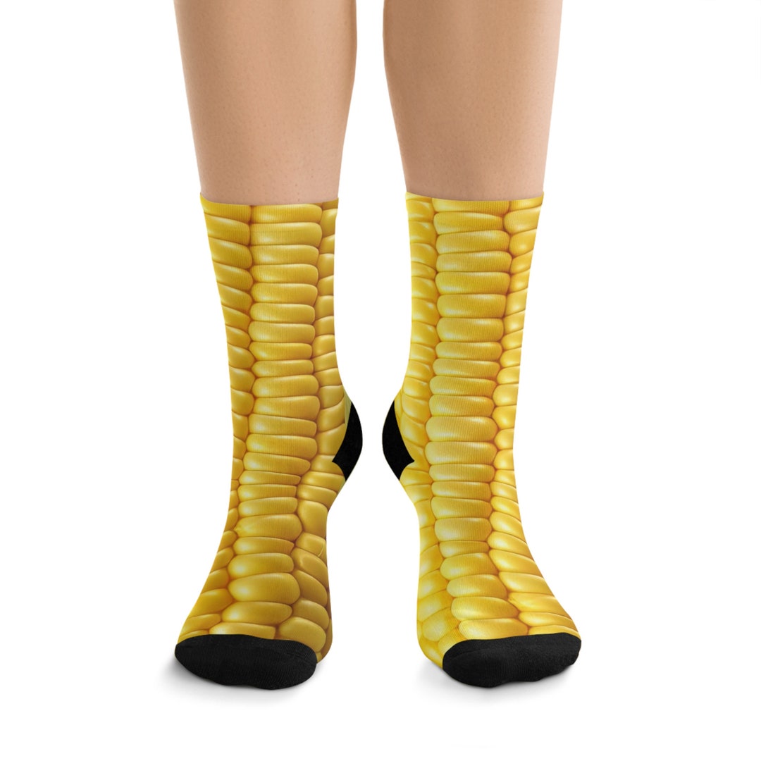 Corn on the Cob Recycled Poly Socks, Corn Socks, Corn Lover Gift, Corn ...