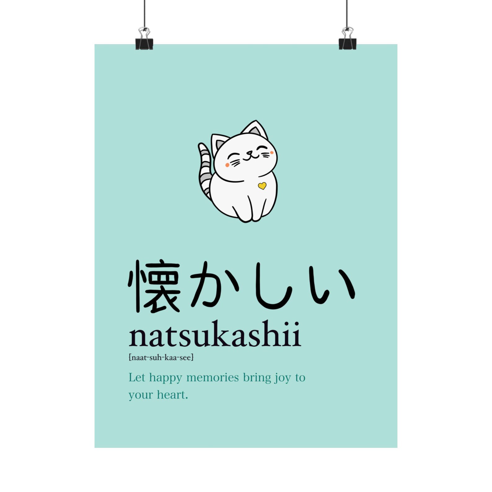 Natsukashii Wall Poster - Matte Vertical Poster, Kawaii Art, Japanese Culture, Home Decor, Art ...