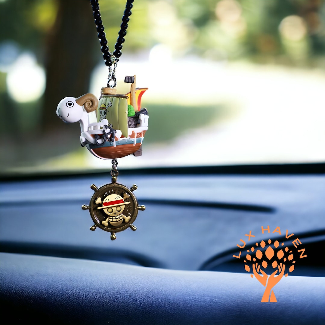 One Piece Pirate Ship Car Mirror Hanger, One Piece Car Accessories ...