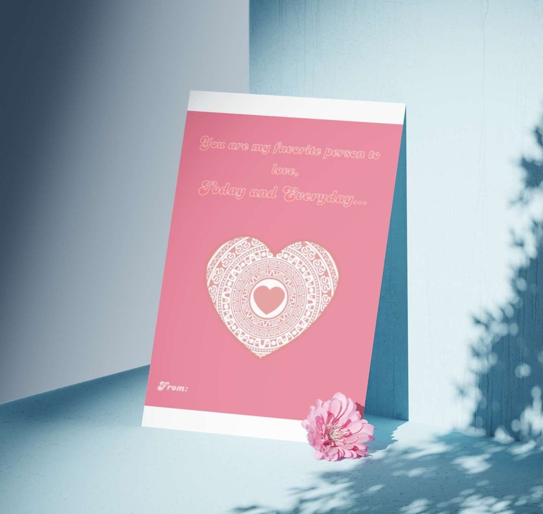 Printable Valentine's Day Love Letter, Retro Valentines Card, Instant ...