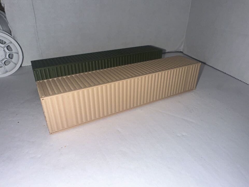 HO Scale Army / Military Shipping Containers 40' High Detail 1:87 (2 ...