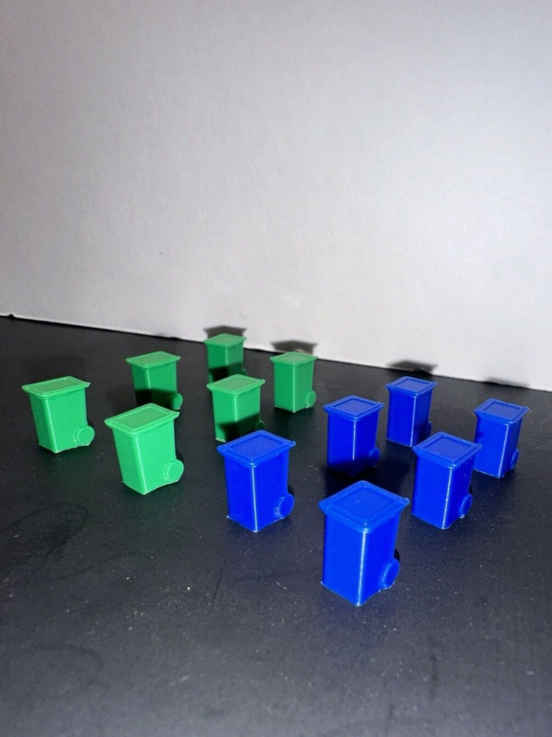 HO Scale Garbage Cans (12 Pack) Trash Bins 1:87 Recycling Containers ...