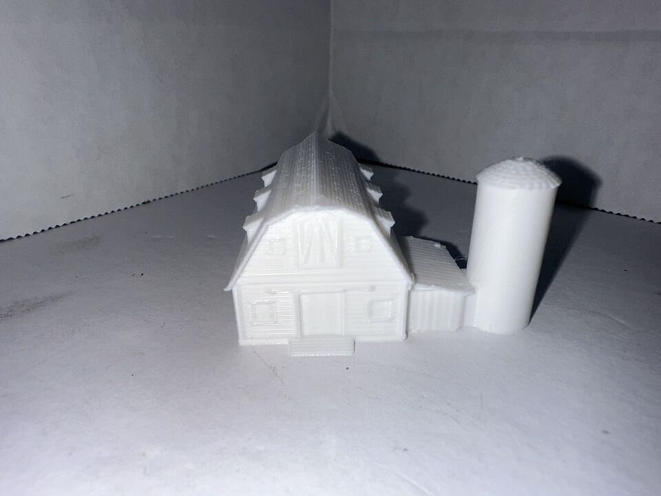 N Scale Barn / Farm Storage Shop Building 1:160 Train Layout Scenery ...